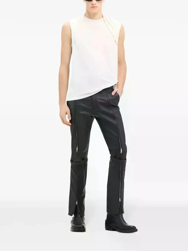 COURREGES Draped Cotton Tank Top