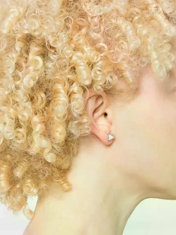Eddie Borgo Pavé Pyramid Earrings - Silver