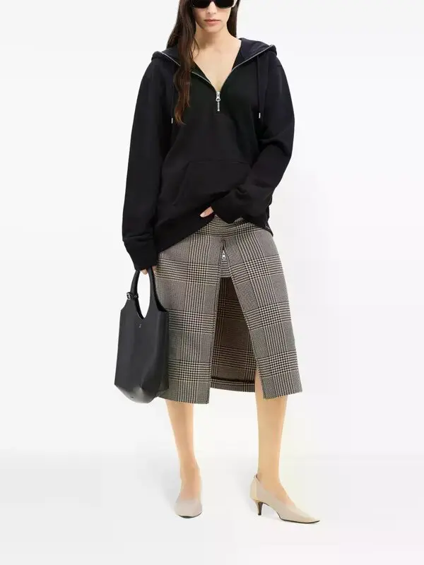 COURREGES Fleece Hoodie With Half Zip