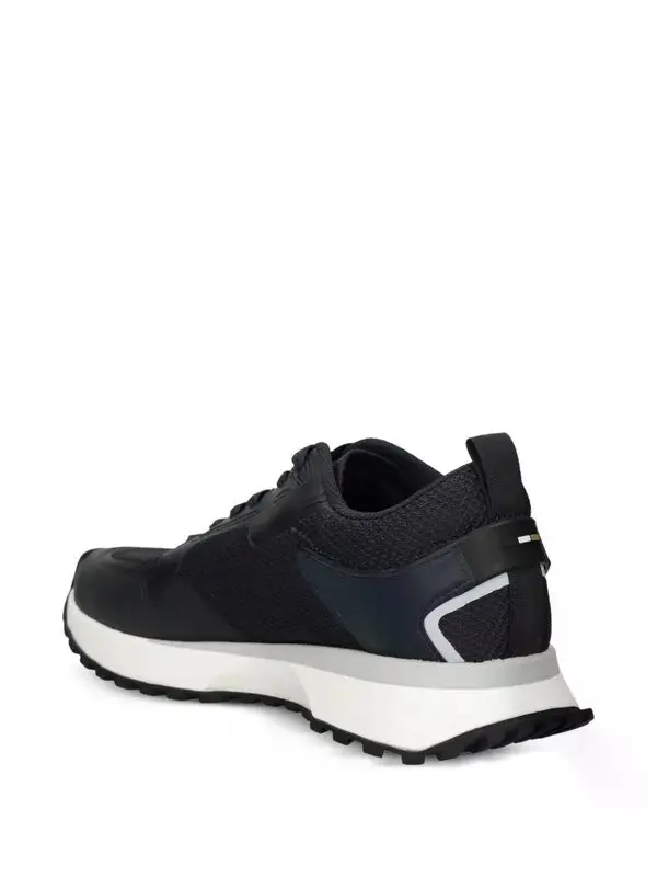 BOSS Mixed Materials Mesh Detail Trainers - Blue