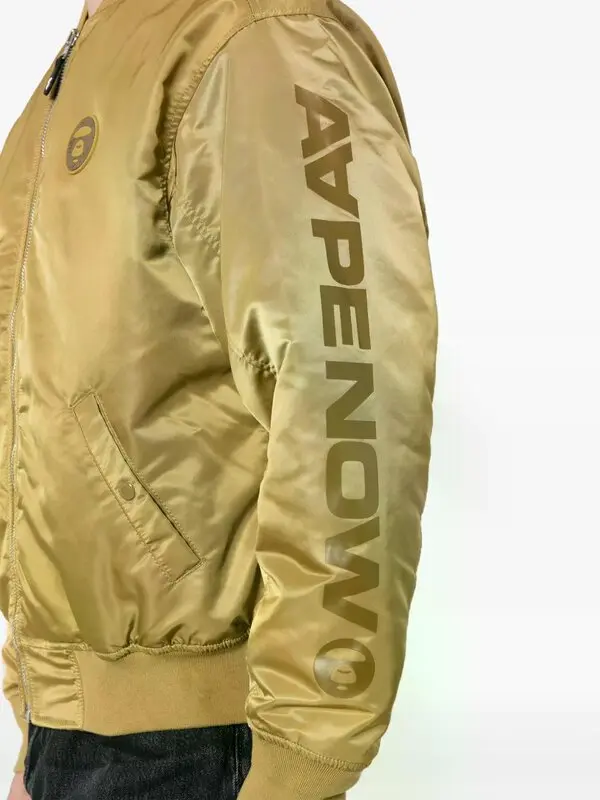 AAPE BY *A BATHING APE Logo Patch Zip-up Bomber Jacket