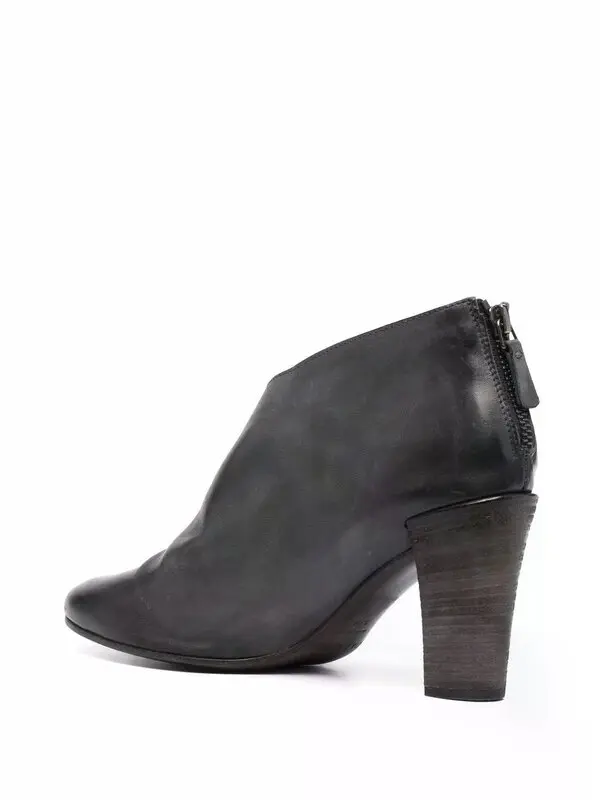 DEL CARLO 95mm Cut-out Zipped Pumps