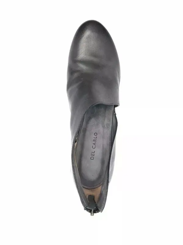 DEL CARLO 95mm Cut-out Zipped Pumps