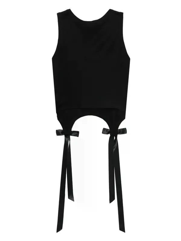 Simone Rocha Cotton Vest With Ribbon Detail