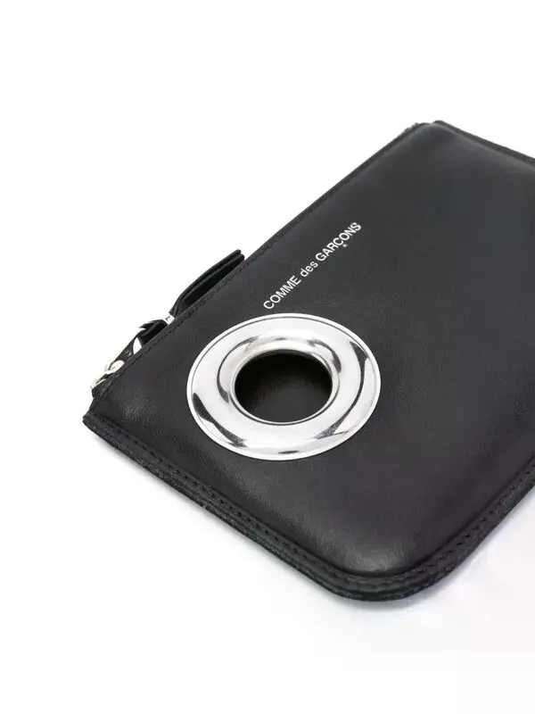 Comme Des Garçons Eyelet-detail Leather Wallet