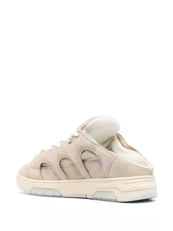 SANTHA Panelled Suede Slip-on Sneakers