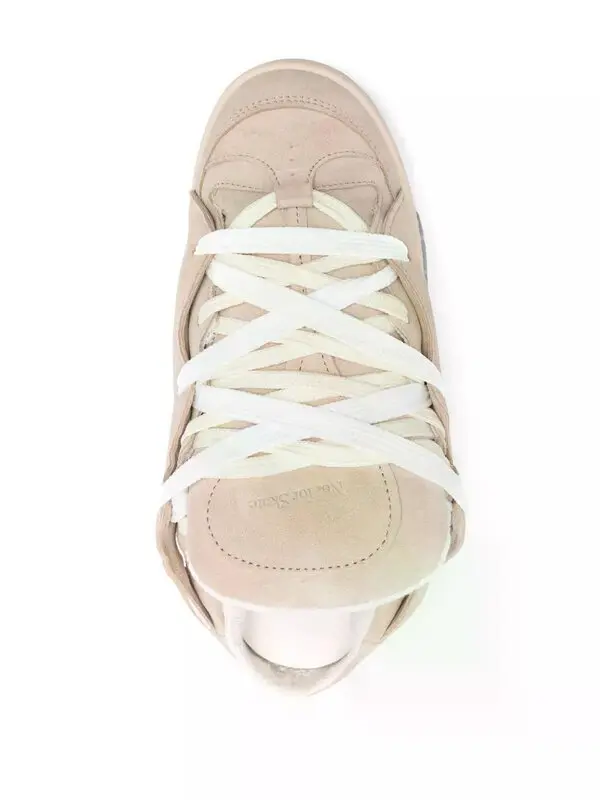 SANTHA Panelled Suede Slip-on Sneakers