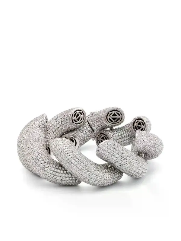 Eddie Borgo Paved Rope Bracelet - Silver