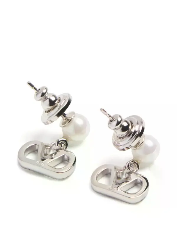 Valentino Garavani Vlogo Signature Earrings With Resin Pearls And Swarovski® Crystals