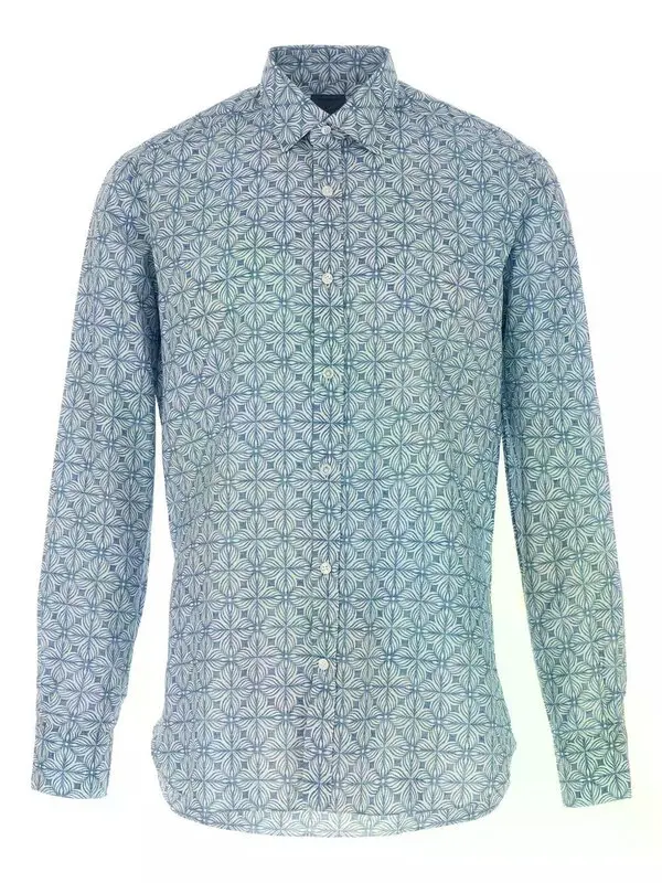 BARBA NAPOLI Patterned Long-sleeve Shirt