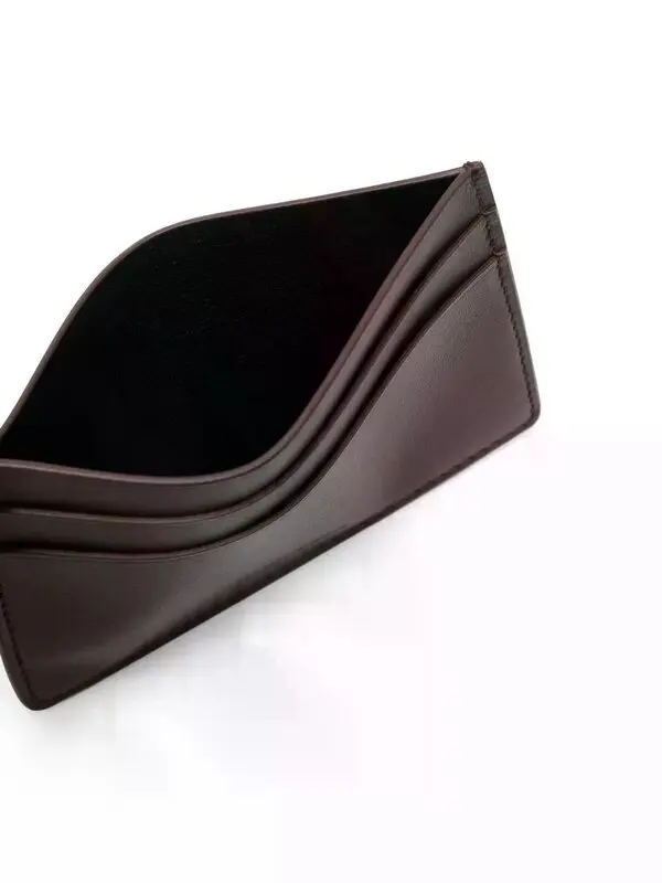 JIL SANDER Debossed-logo Leather Cardholder - Brown