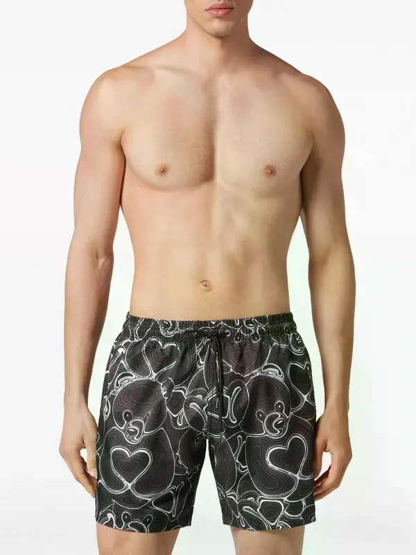 Philipp Plein Bear-print Swim Shorts