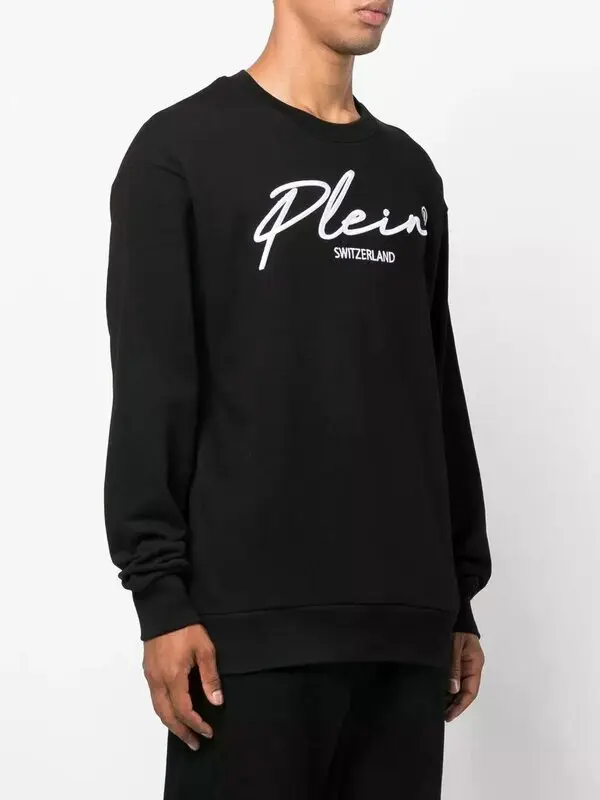 Philipp Plein Logo Crew Neck Jumper - Black