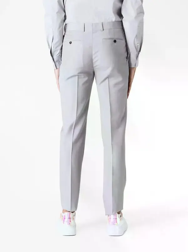 Alexander McQueen Powder Cotton-wool Blend Trousers