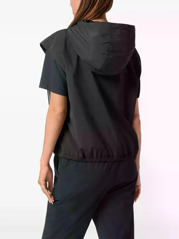 PLEIN SPORT Hooded Half-zip Vest