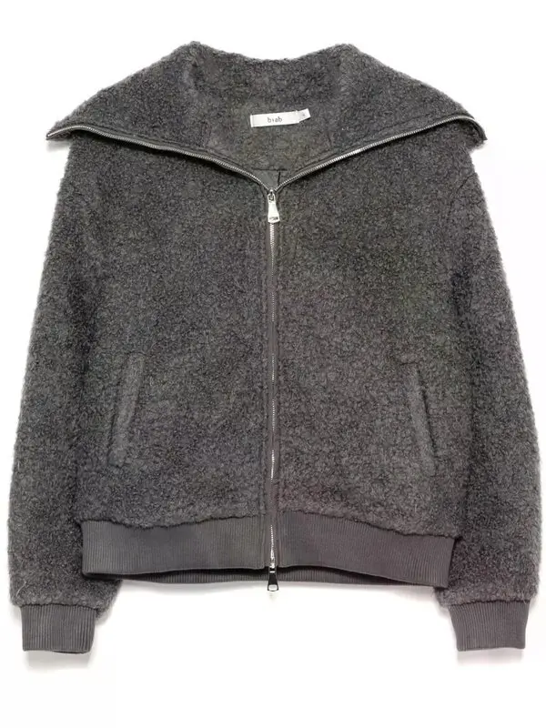 B+AB Faux Fur Zip-up Jacket - Grey