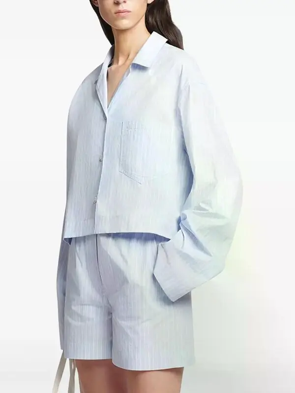 Nanushka Striped Shirt With Notched Lapels