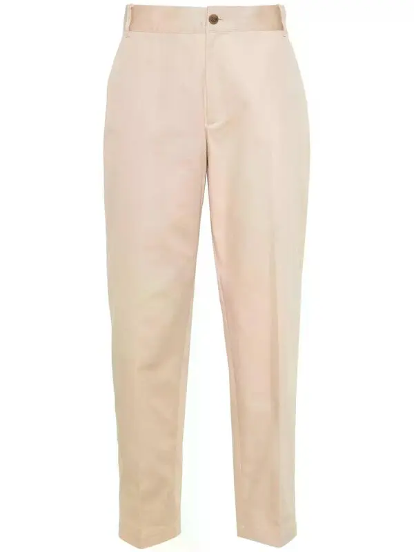 Maison Kitsuné Logo-embroidered Cotton Trousers