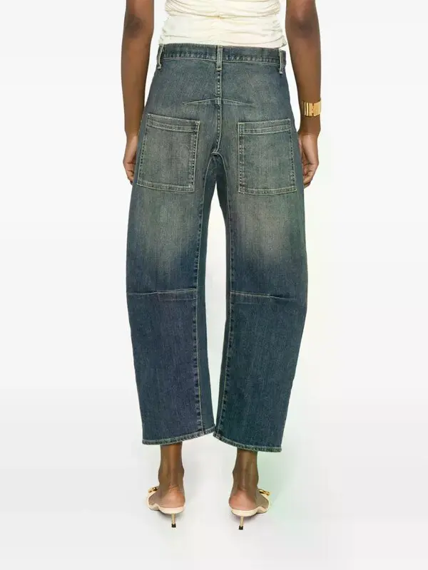 NILI LOTAN Shon Pockets Jeans In Washed Denim