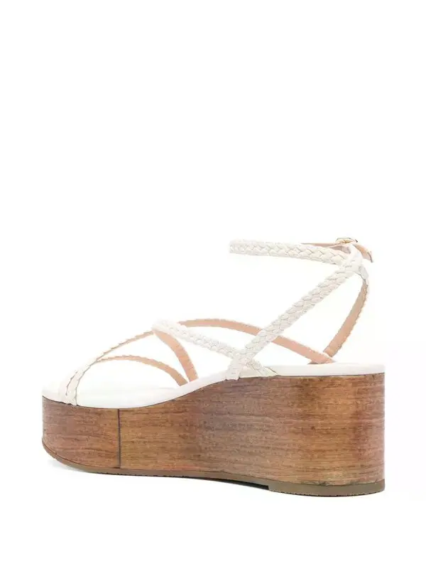 STUART WEITZMAN Wovette Wedge Sandals - Neutrals