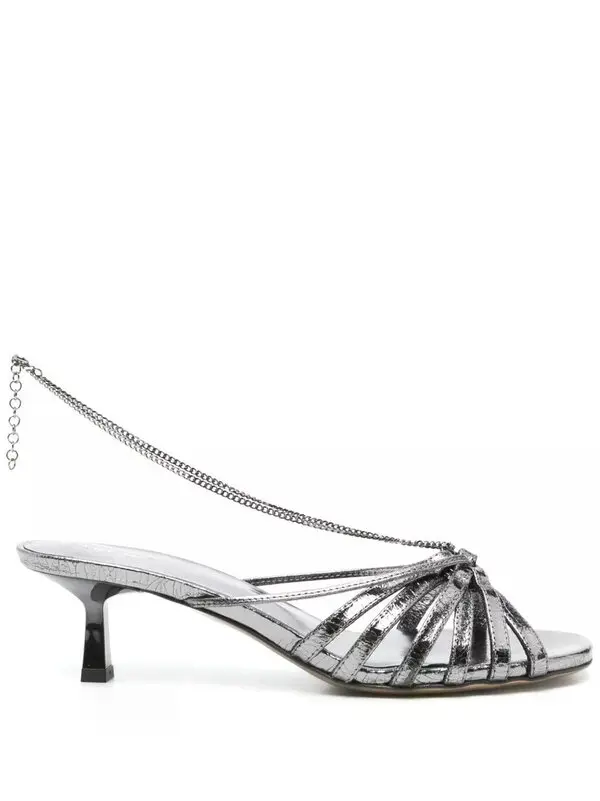GOLDEN GOOSE 45mm Leather Sandals - Grey
