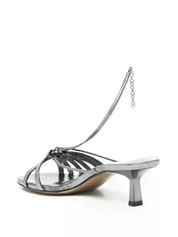 GOLDEN GOOSE 45mm Leather Sandals - Grey