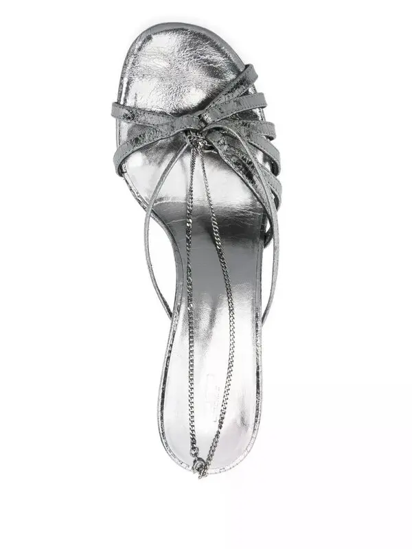 GOLDEN GOOSE 45mm Leather Sandals - Grey