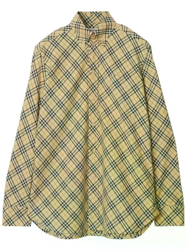 Burberry Check Cotton Shirt - Neutrals