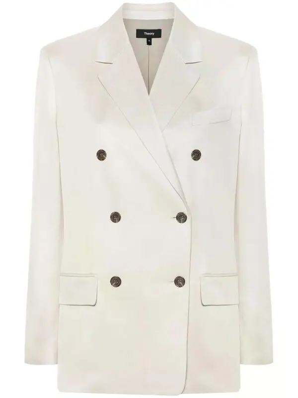 Theory Notched-lapels Double-breasted Blazer