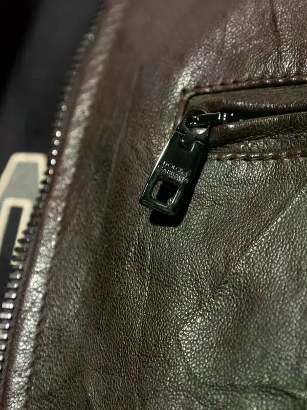 Dolce & Gabbana Zipped Leather Jacket