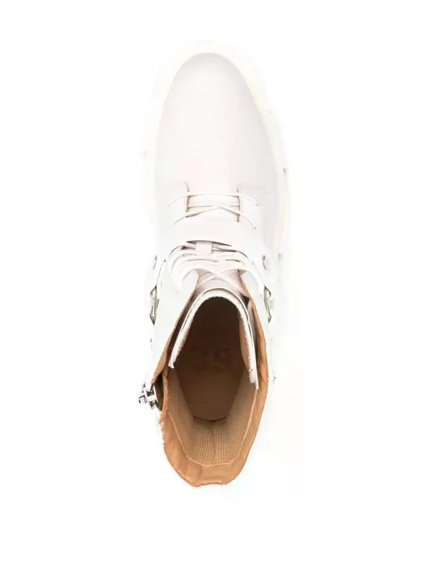 Both Gao Leather Lace-up Boots With Buckle Detailing