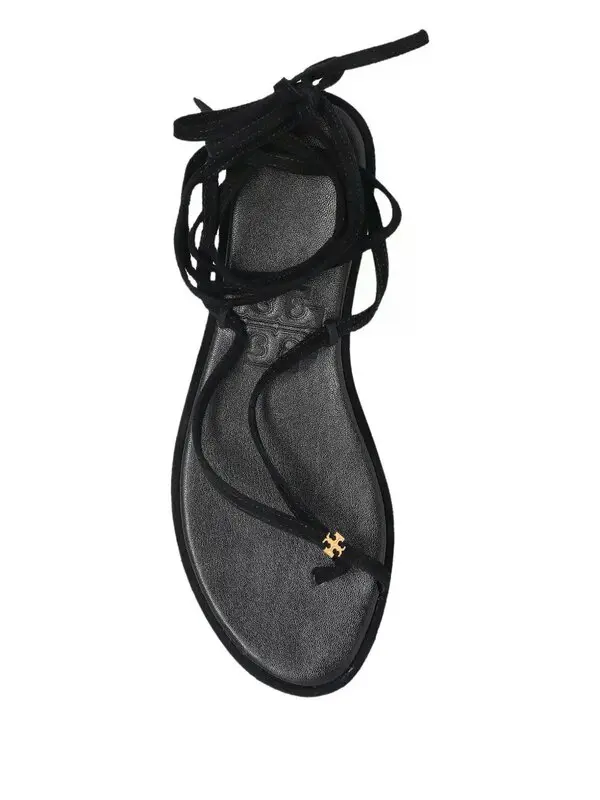 Tory Burch Capri Ankle Wrap Sandals - Black