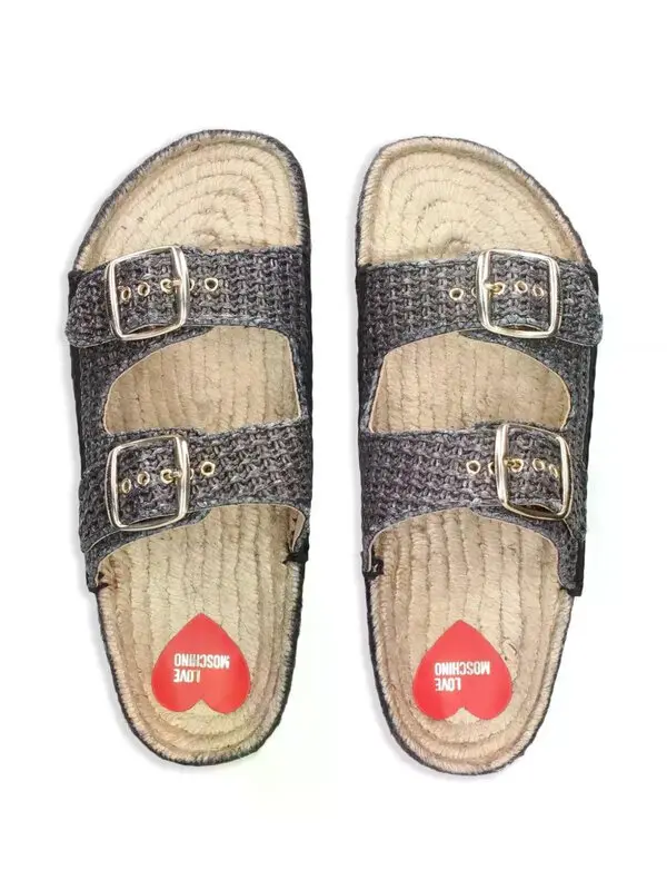 Moschino Double-buckle Flatform Espadrilles