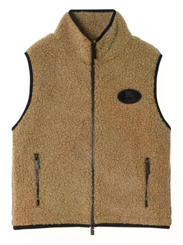 Burberry Cropped Fleece Gilet - Neutrals