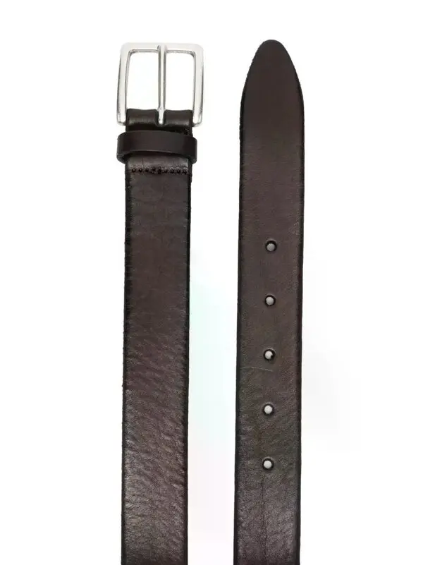 DELL'OGLIO Square Buckle Leather Belt