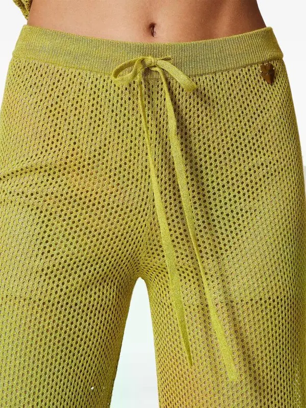 TWINSET Knitted Wide Leg Trousers With Drawstring Waistband