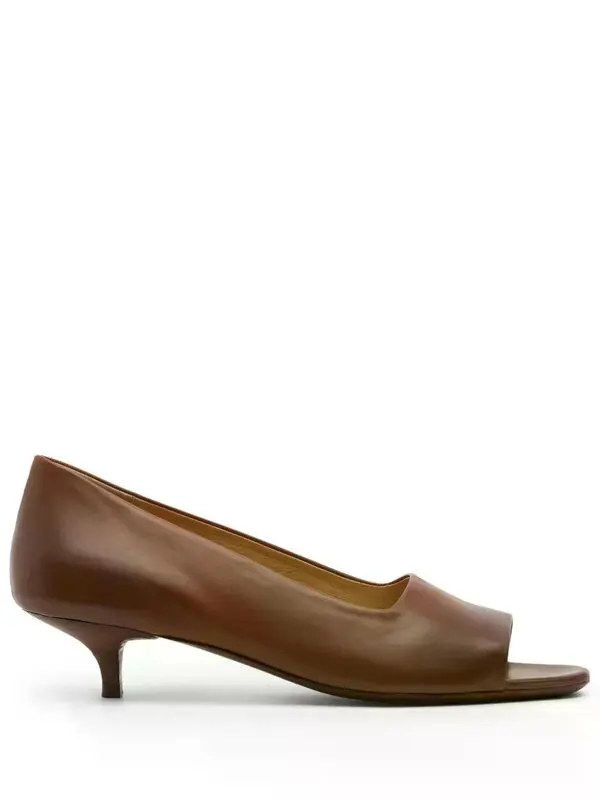 Marsèll Foliage Leather Kitten Heel Pumps