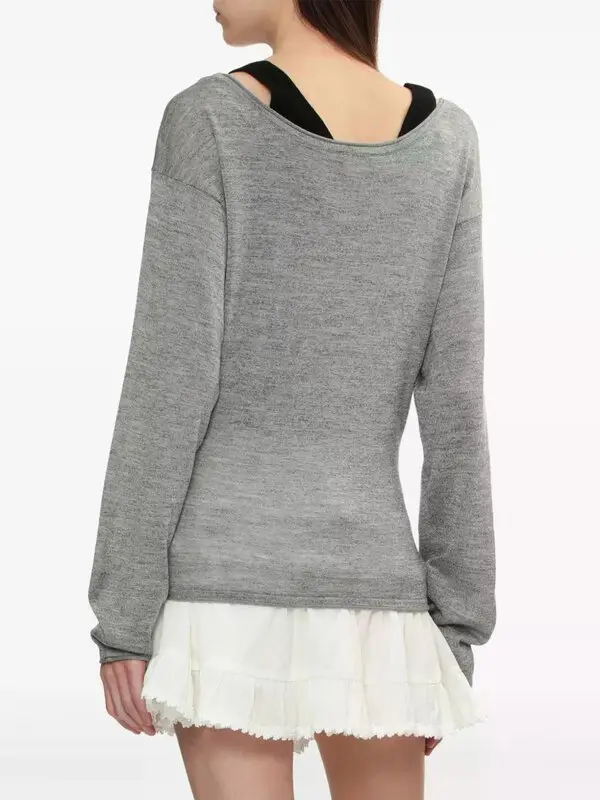 TOUT A COUP Layered Sweater With Round Neck And Long Sleeves