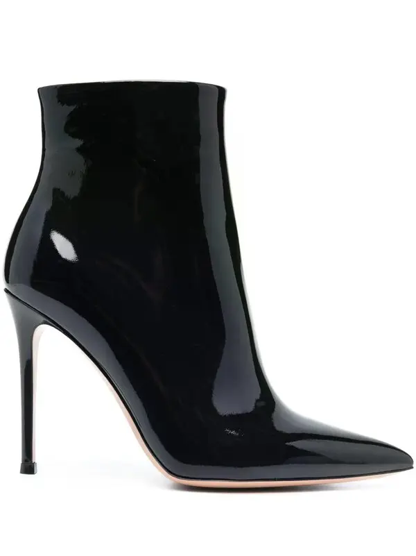 GIANVITO ROSSI 110mm Patent Leather Ankle Boots - Black