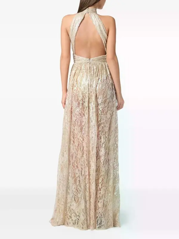 Philipp Plein Lace Piercing Maxi Dress