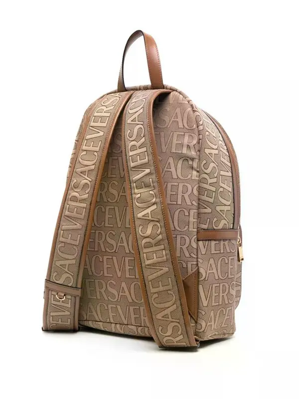 Versace All-over Logo Print Backpack