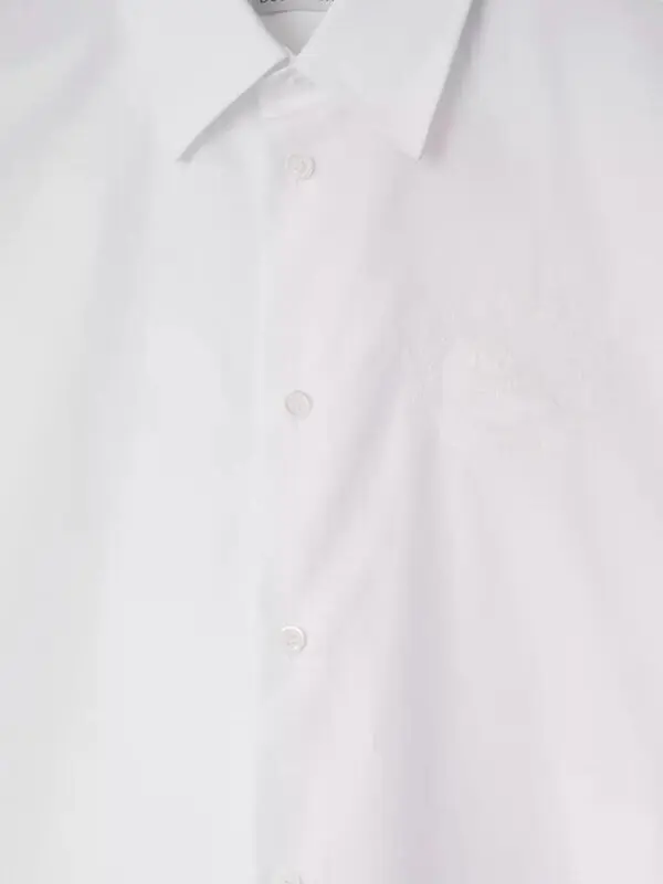 Burberry Ekd-embroidered Cotton Shirt - White