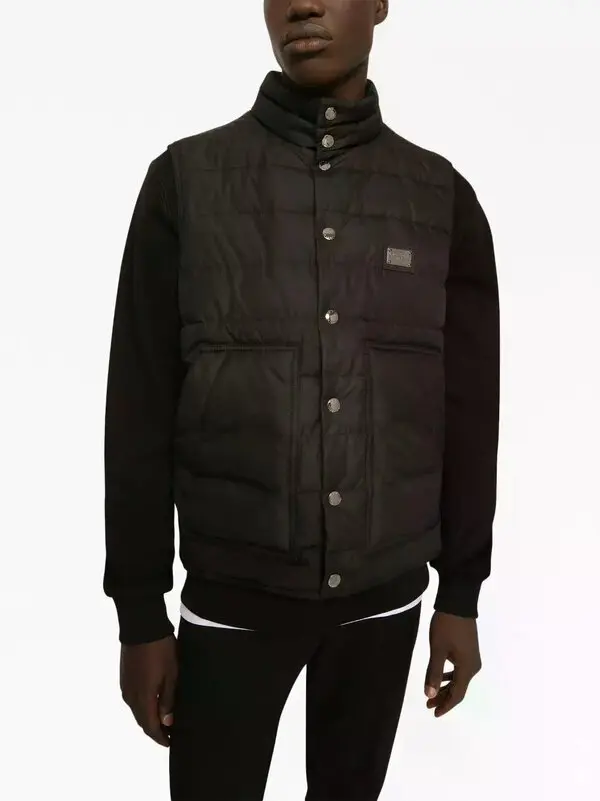 Dolce & Gabbana Padded Gilet With Logo Plaque