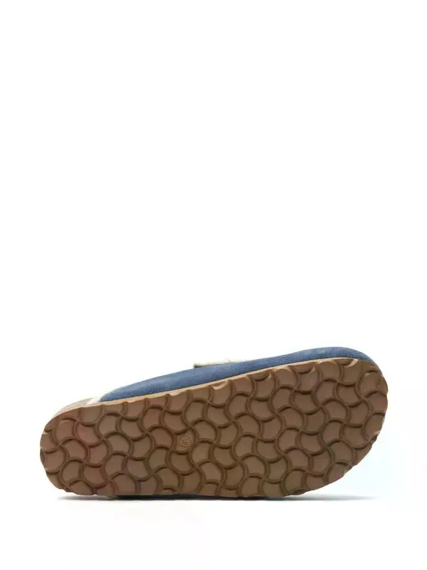 SCAROSSO Suede Mules With Bead Detailing