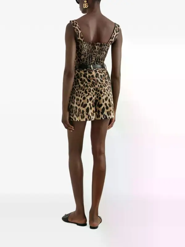 Dolce & Gabbana Leopard-print Tailored Shorts