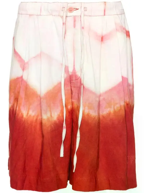 STORY MFG. Grapefruit Clamp-dye Shorts - Red