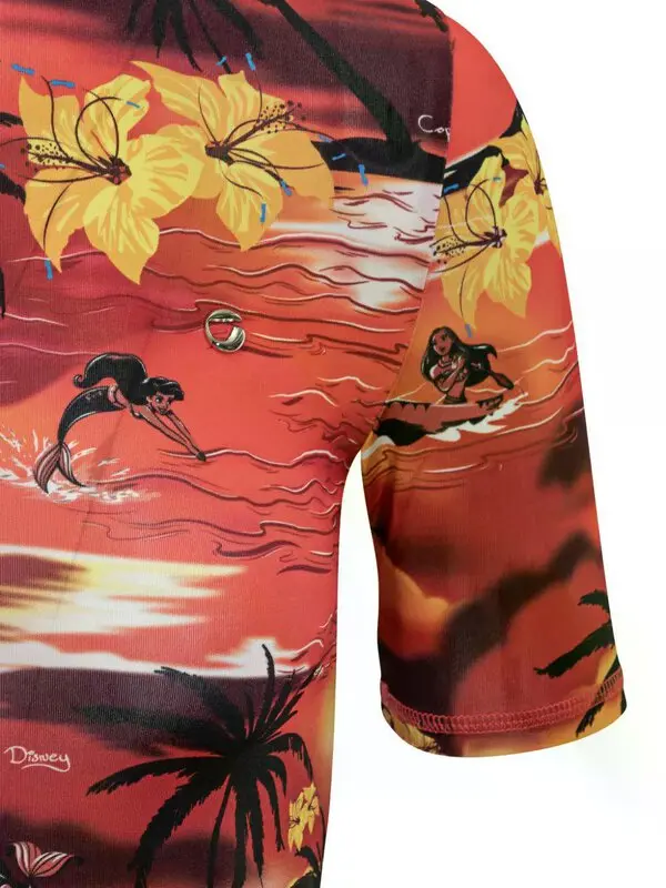 Coperni Tropical Print High Neck T-shirt
