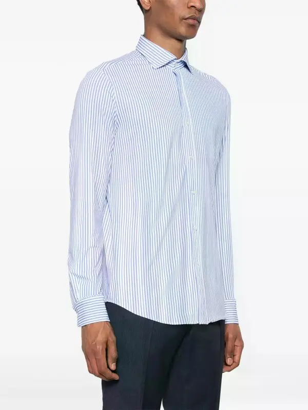 Paul & Shark Logo-embroidered Striped Shirt