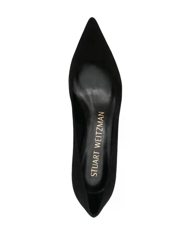 STUART WEITZMAN 35mm Calf Suede Kitten Heel Pumps - Black