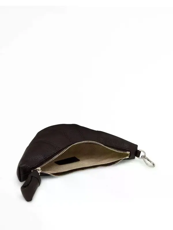 LEMAIRE Croissant Leather Coin Purse - Brown